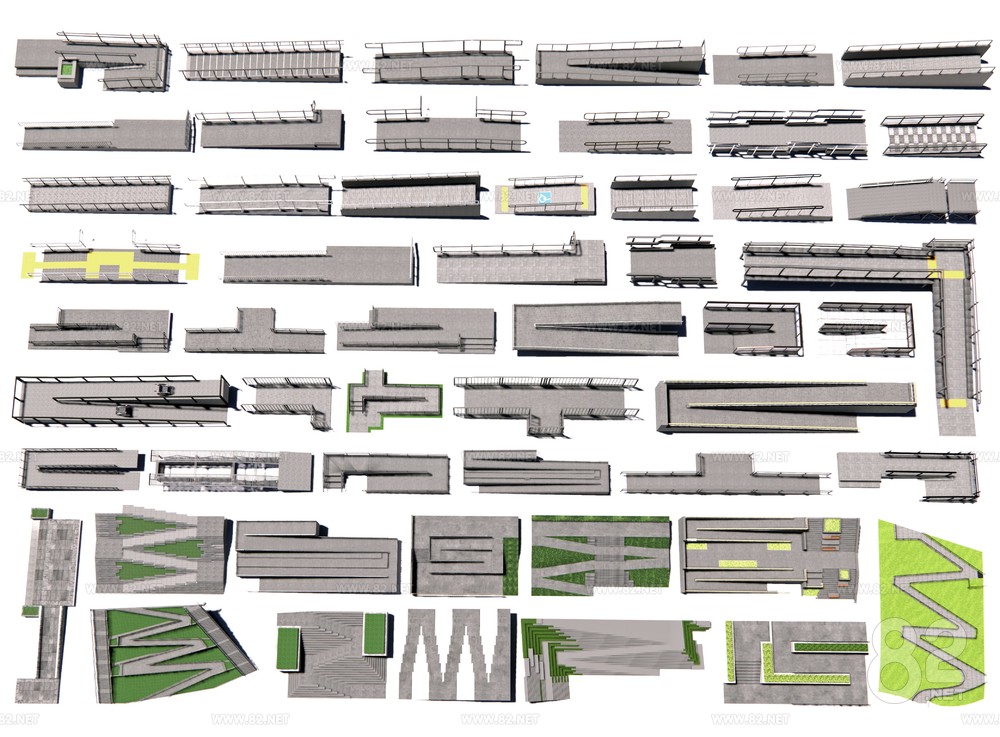 Barrier-free ramp 3D Model | 3Ds Max(.max) - 82Models