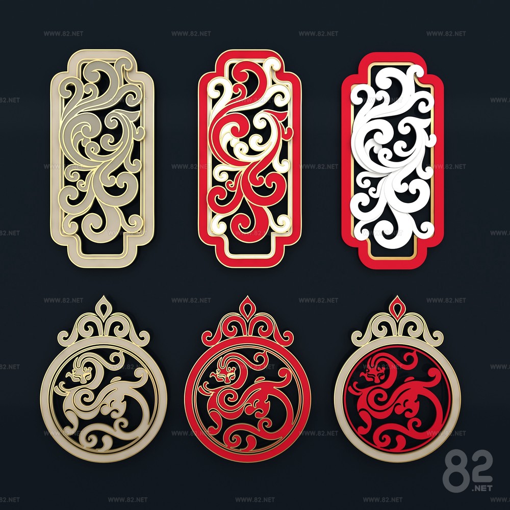 Dragon Pattern Pattern | SketchUp(.skp) - 82Models