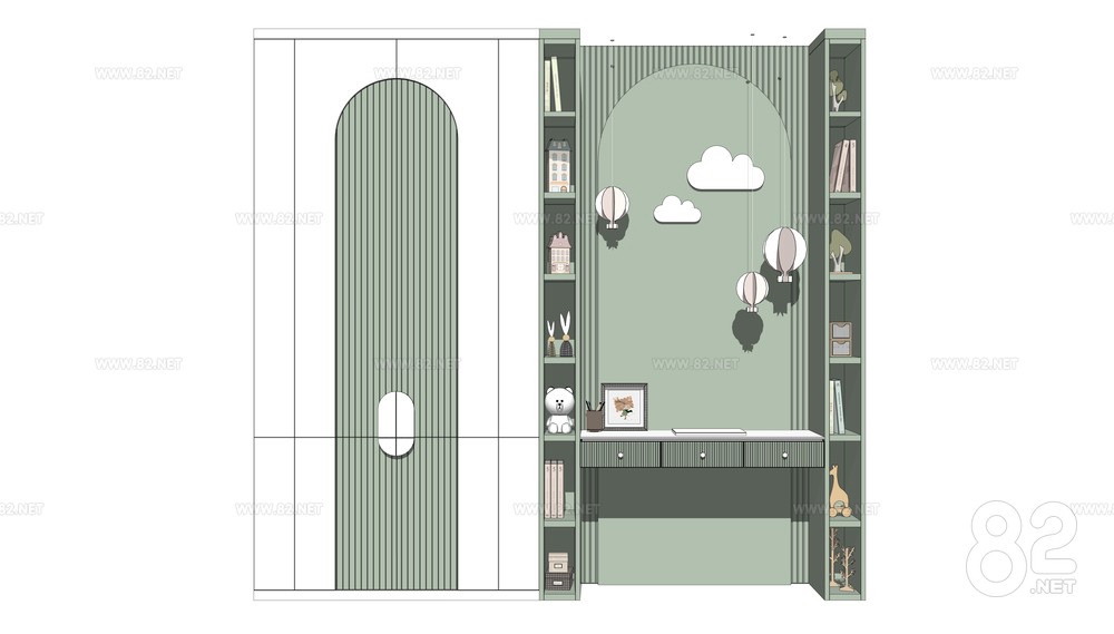 Nordic Children's Desk | SketchUp(.skp) - 82Models
