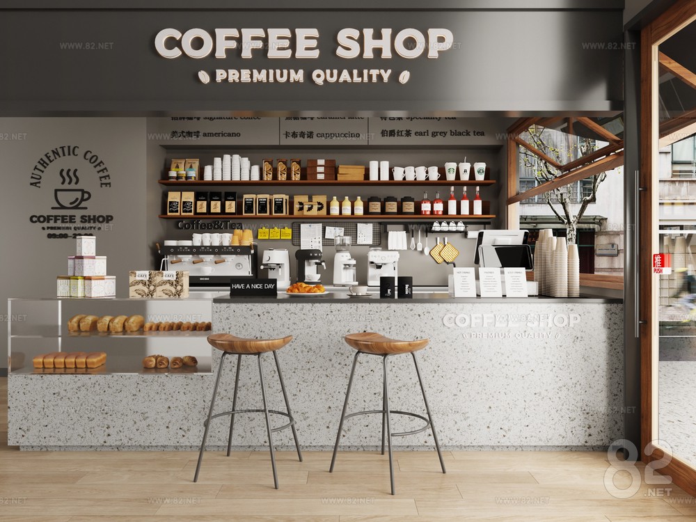 Coffee Cashier Coffee Console 3D Model | 3Ds Max(.max) - 82Models