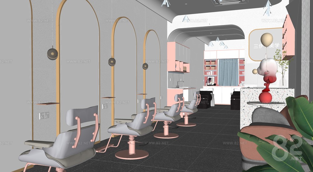 beauty salon | SketchUp(.skp) - 82Models