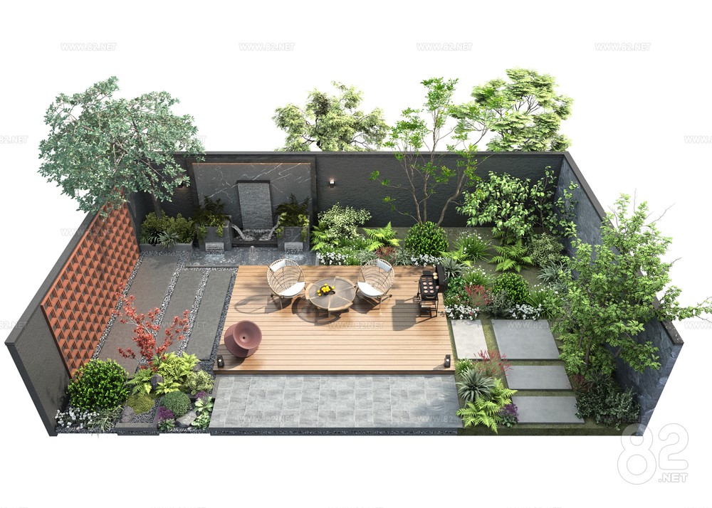 Courtyard Garden | 3Ds Max(.max) - 82Models