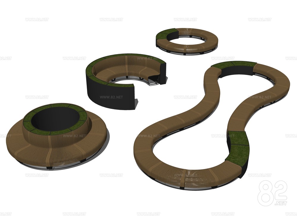 Landscape Bench Outdoor Seat Landscape Chair | SketchUp(.skp) - 82Models