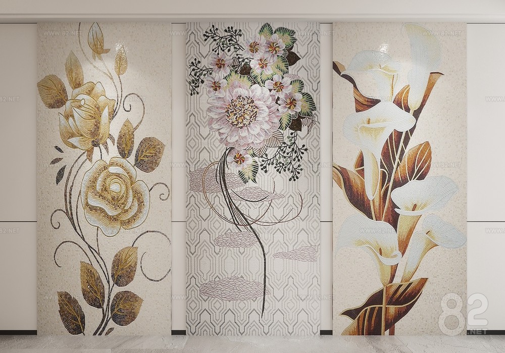 Art Wall Mosaic Wall | 3Ds Max(.max) - 82Models