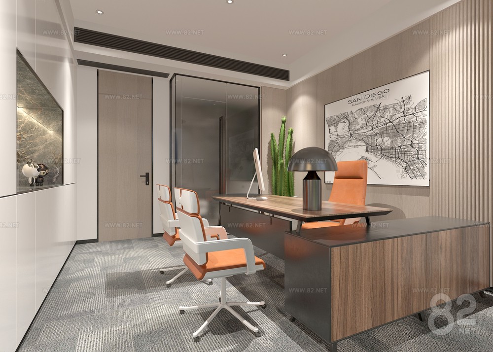 General Manager Office Free | 3Ds Max(.max) - 82Models
