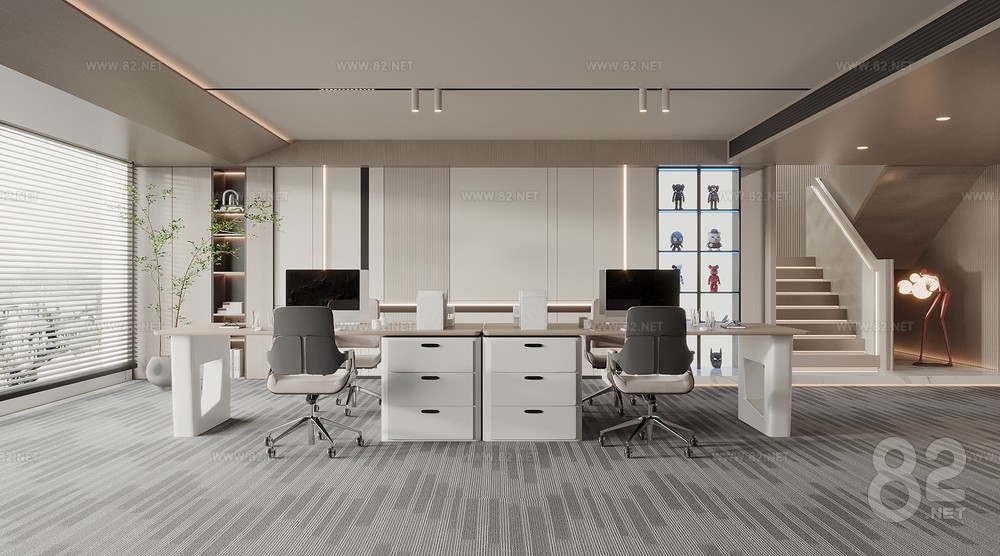 Public Office Area Office | 3Ds Max(.max) - 82Models
