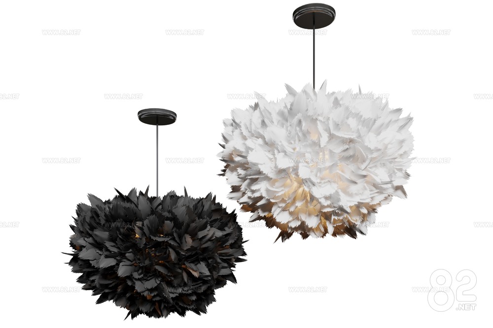 Feather chandelier Decorative Light | 3Ds Max(.max) - 82Models