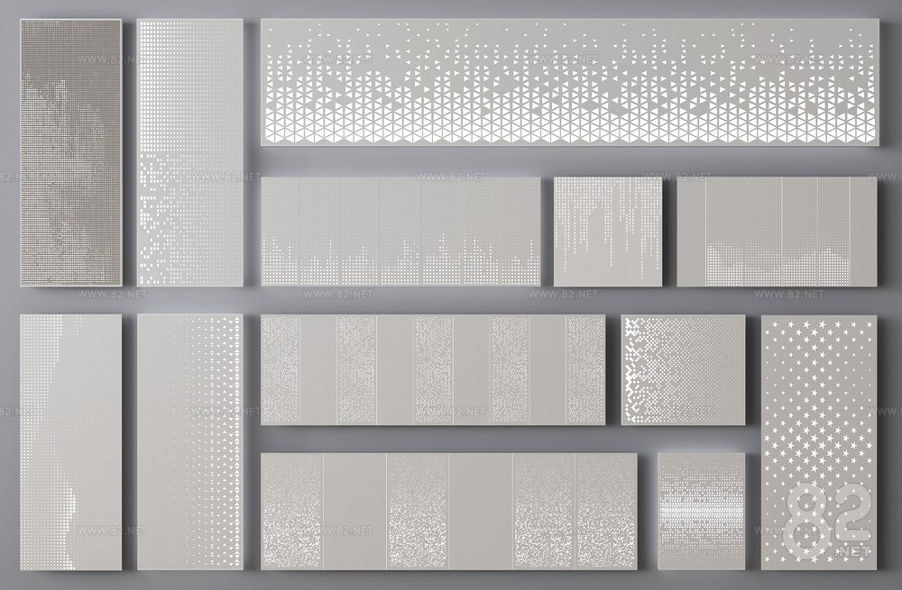 Perforated plate aluminum veneer punching plate | 3Ds Max(.max) - 82Models