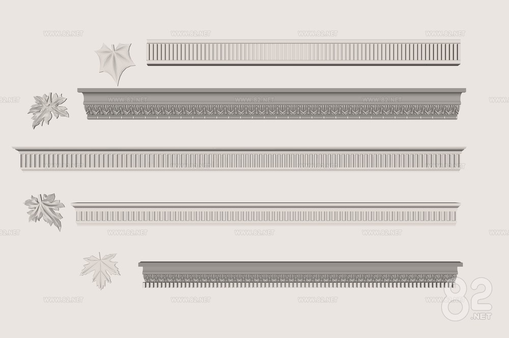 French plaster line carved | SketchUp(.skp) - 82Models