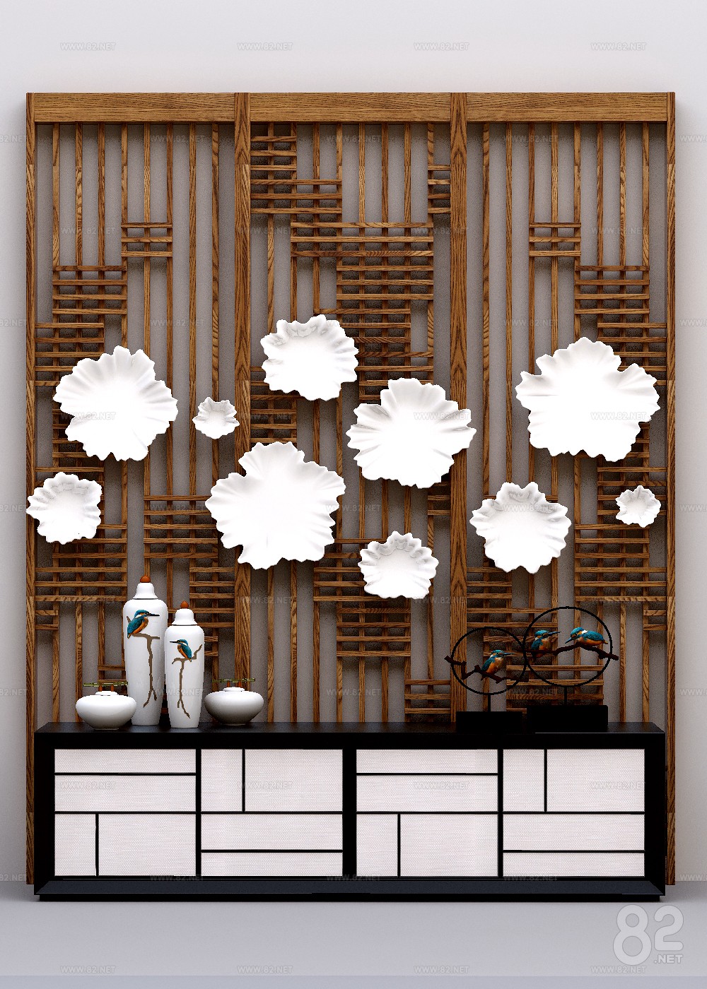Screen partition wall decoration free | 3Ds Max(.max) - 82Models