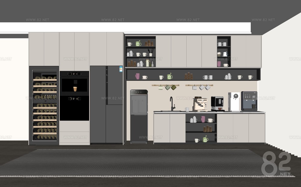 Office pantry Sketchup Model | SketchUp(.skp) - 82Models