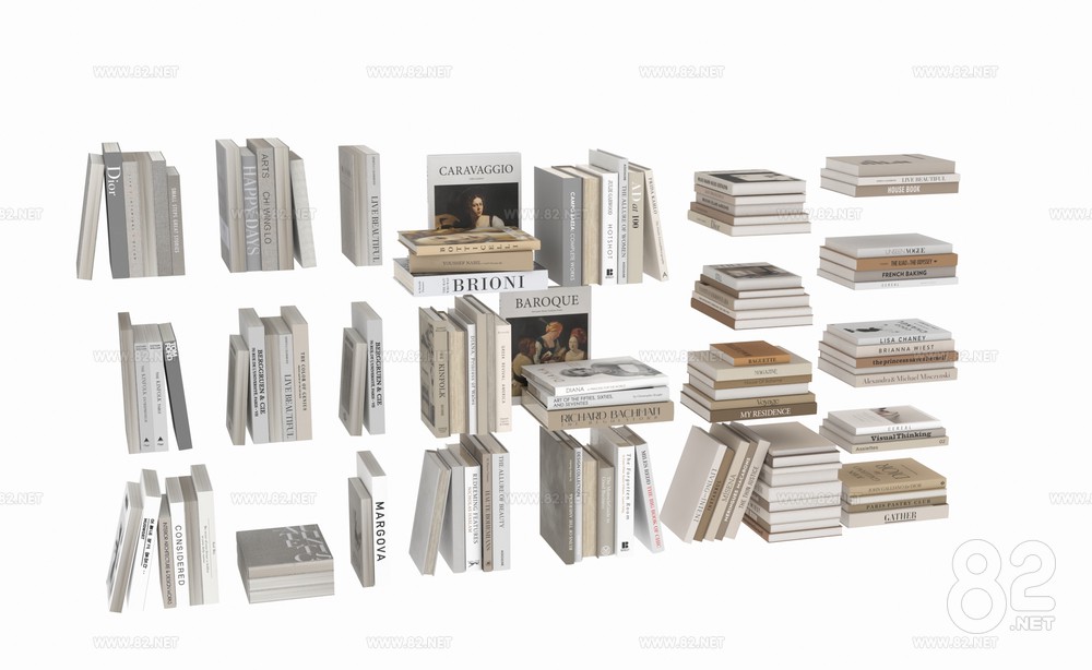 Books Books Books | 3Ds Max(.max) - 82Models