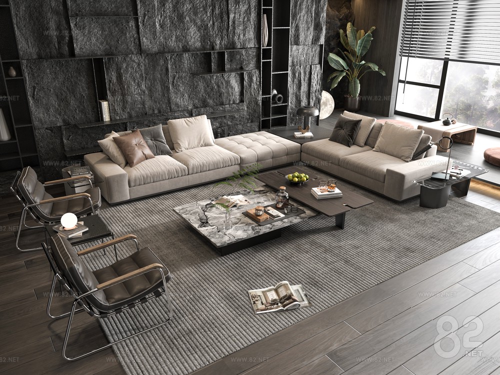 Sectional Sofa | SketchUp(.skp) - 82Models