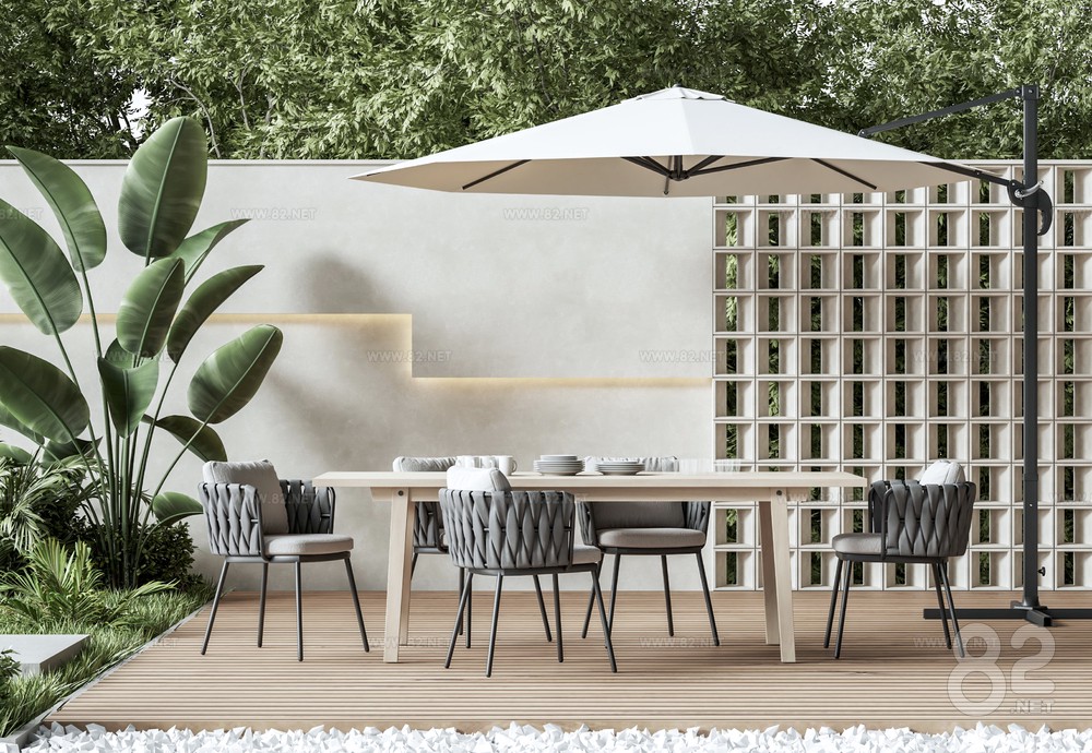 Outdoor tables and chairs | SketchUp(.skp) - 82Models