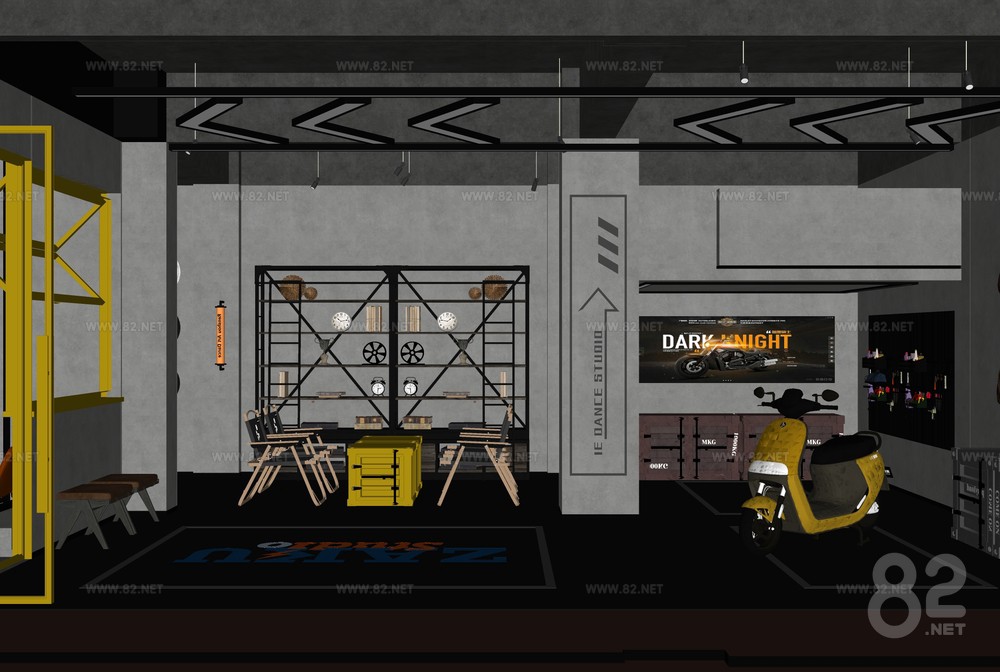 Electric car repair shop | SketchUp(.skp) - 82Models