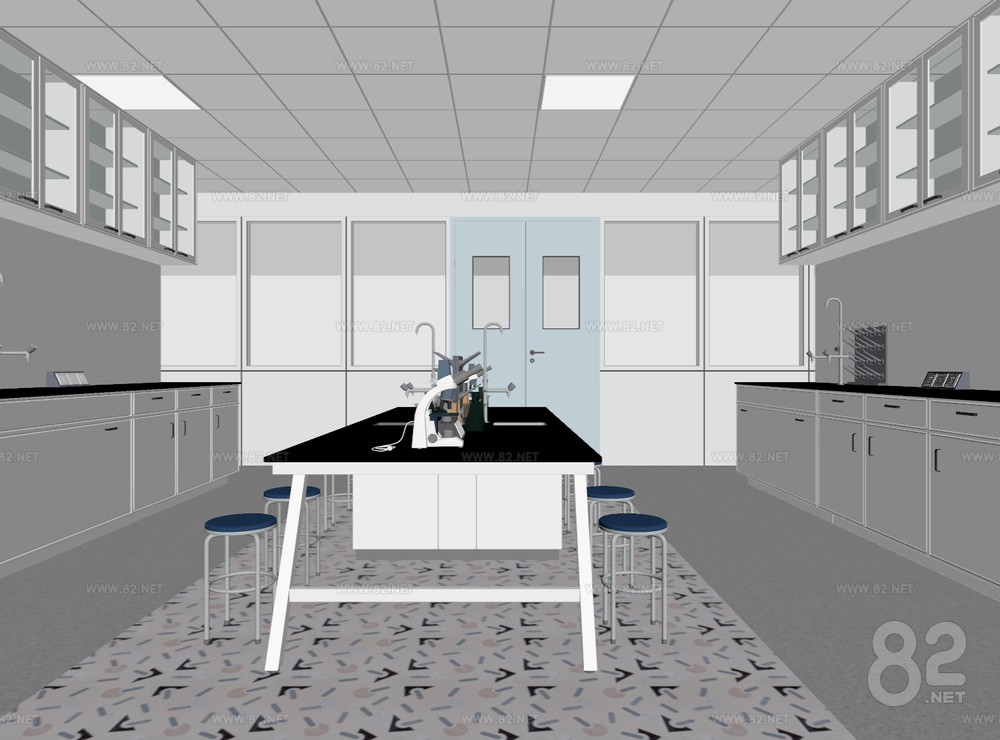 Laboratory Physical and Chemical Room | SketchUp(.skp) - 82Models