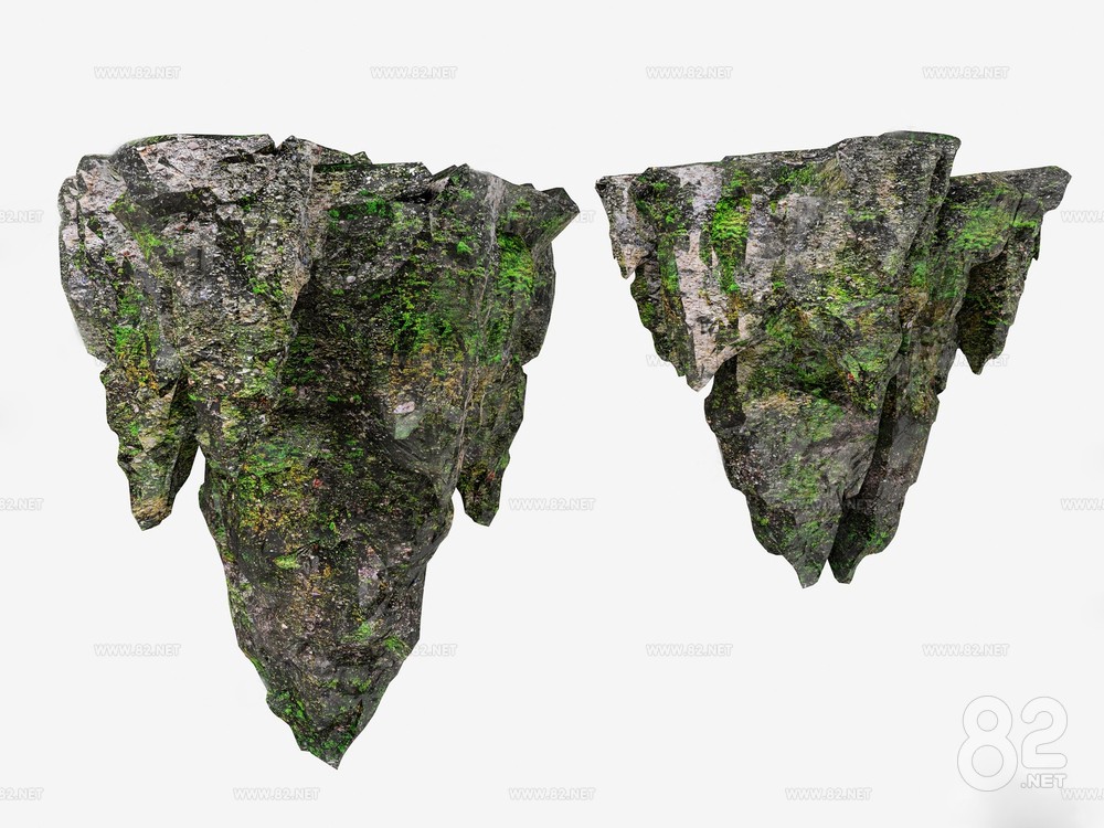 landscape stone moss stone stone block stone | 3Ds Max(.max) - 82Models