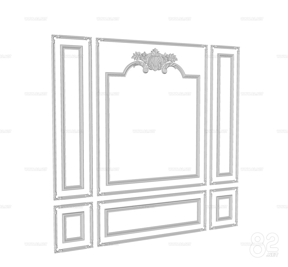 Carved plaster line | SketchUp(.skp) - 82Models