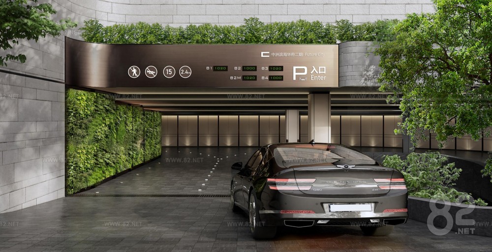Parking garage entrance Sketchup Model | SketchUp(.skp) - 82Models