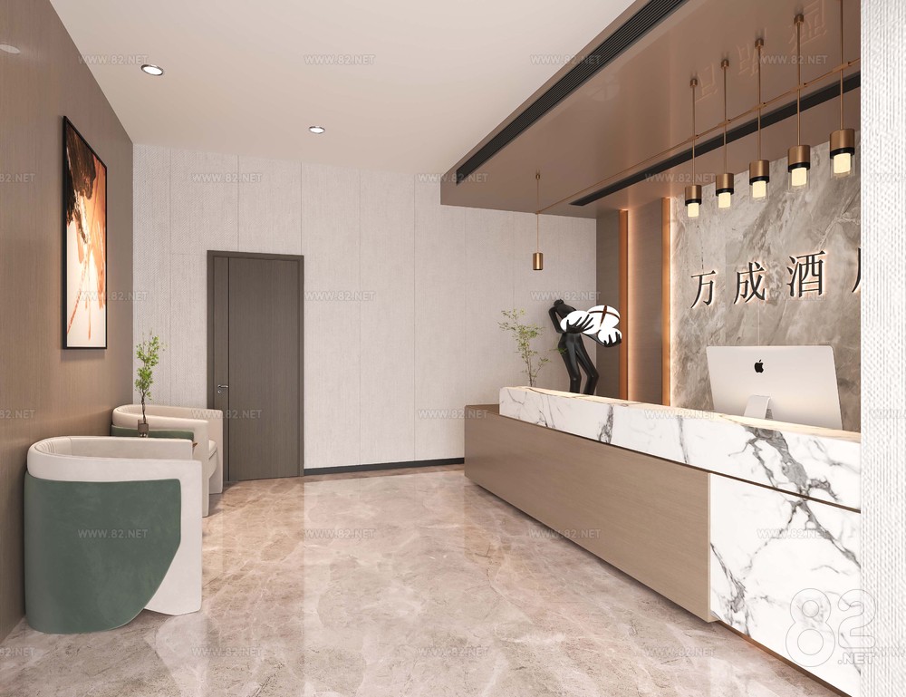 Apartment front desk free of charge 3D Model | 3Ds Max(.max) - 82Models