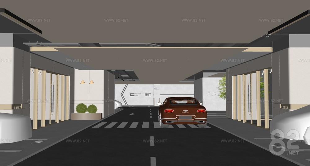 underground parking garage | SketchUp(.skp) - 82Models