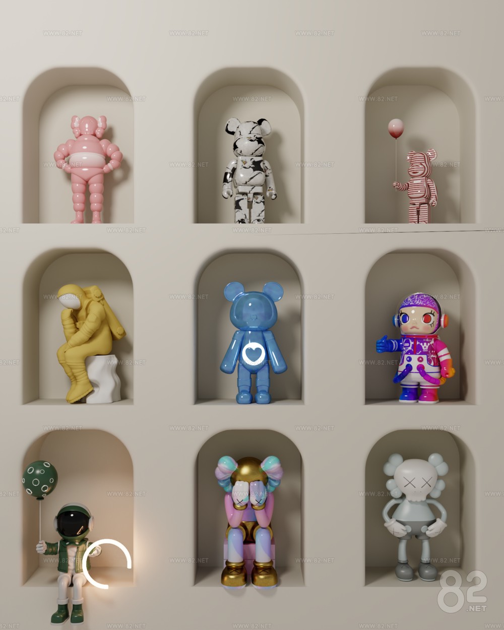 Art Toy Sculpture Doll Cartoon Ornaments | 3Ds Max(.max) - 82Models