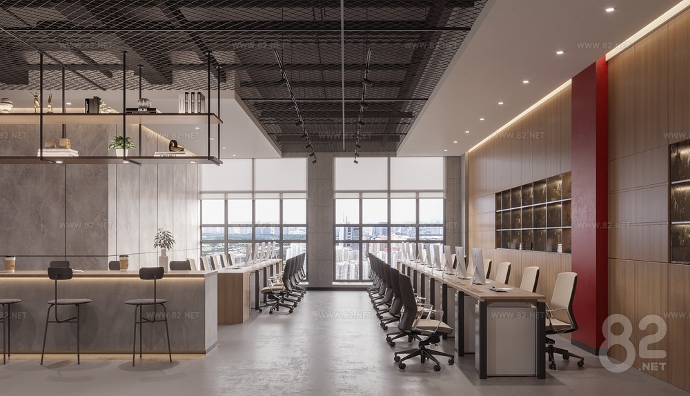 Office Area | 3Ds Max(.max) - 82Models