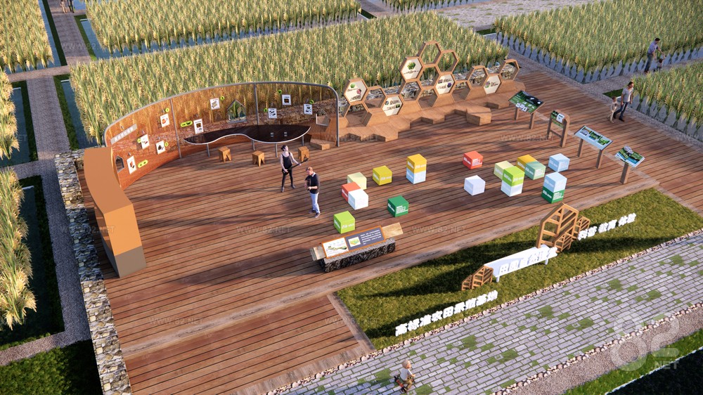 Paddy Field Country Park Sketchup Model | SketchUp(.skp) - 82Models