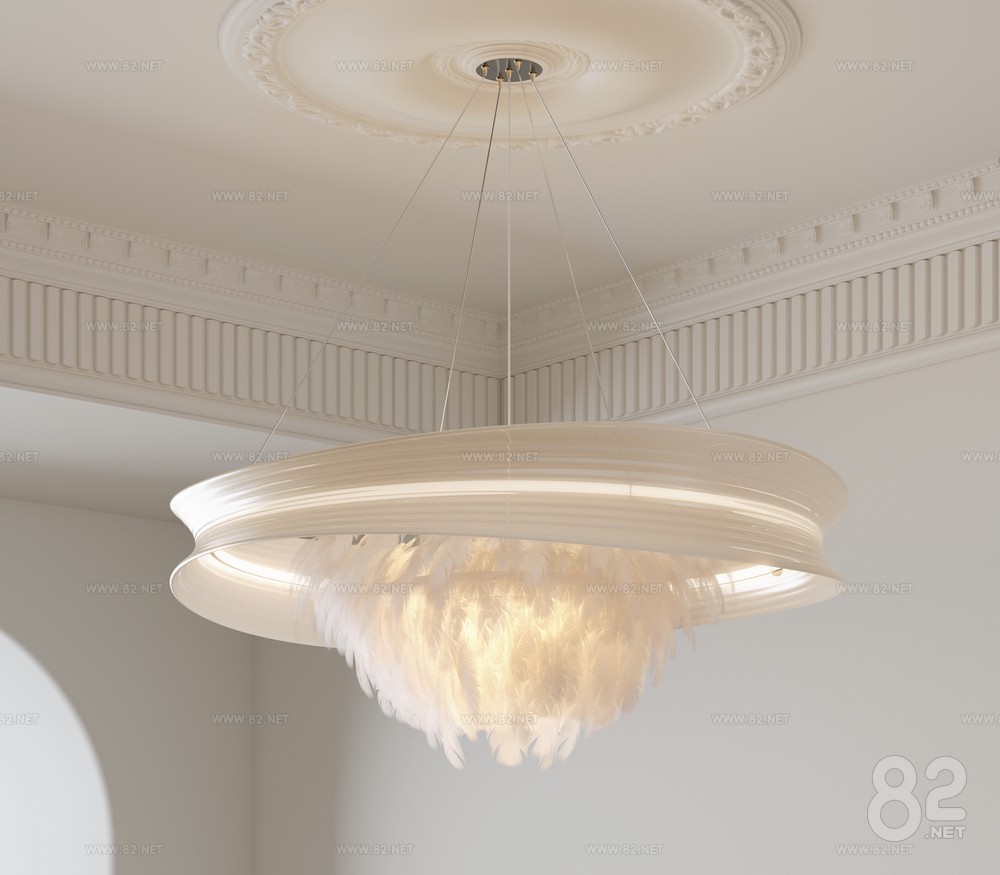 French Chandelier Feather Chandelier | 3Ds Max(.max) - 82Models