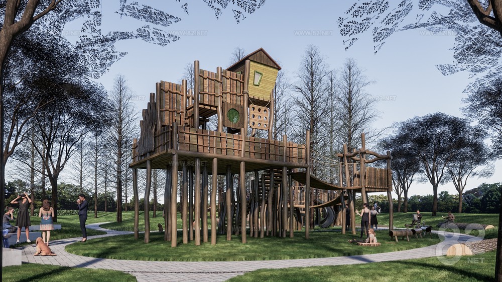Forest Tree House Forest Park | SketchUp(.skp) - 82Models