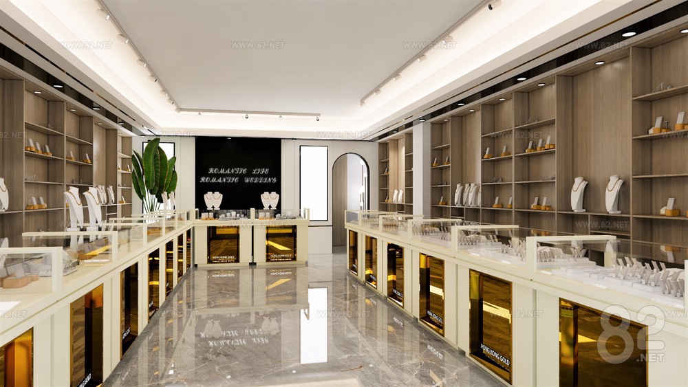 Diamond Shop Jewelry Shop Sketchup Model | SketchUp(.skp) - 82Models