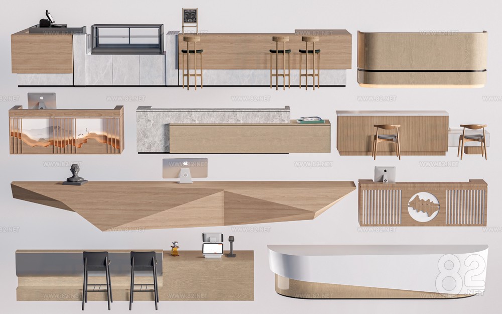 Front desk cashier | SketchUp(.skp) - 82Models