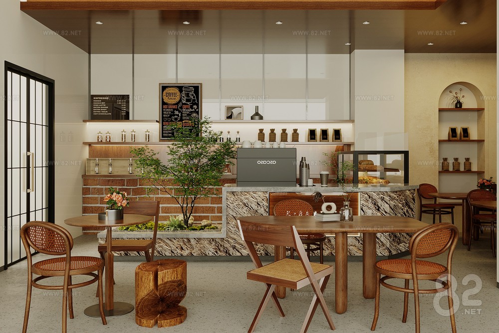 Cafe Cafe 3D Model | 3Ds Max(.max) - 82Models