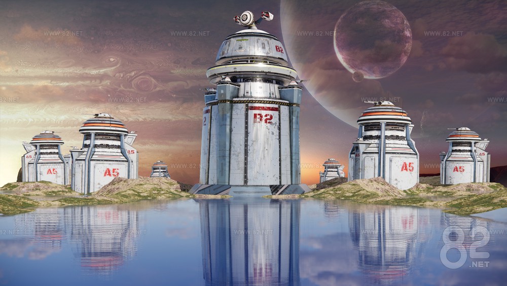 Next Generation Sci-Fi Fortress Sentry Tower Sketchup Model | SketchUp ...