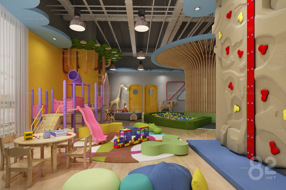 Kindergarten Children S Fun Activity Room Sketchup Skp 82models