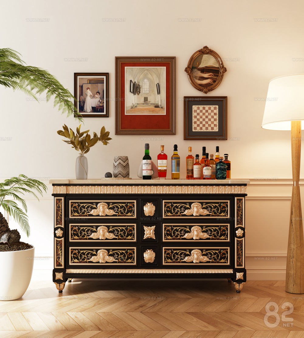 Side Cabinet | 3Ds Max(.max) - 82Models