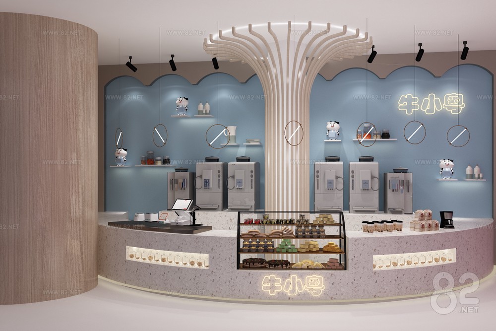 Milk Tea Shop Sweet Shop Free | 3Ds Max(.max) - 82Models
