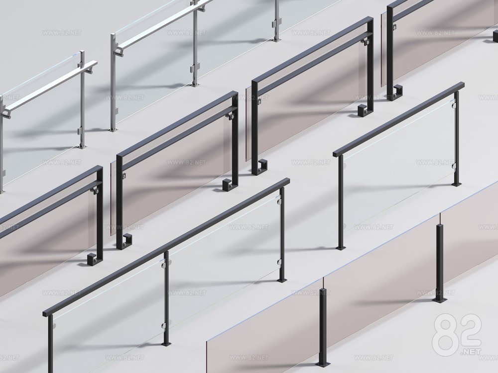 Railing Guardrail Glass Railing | SketchUp(.skp) - 82Models
