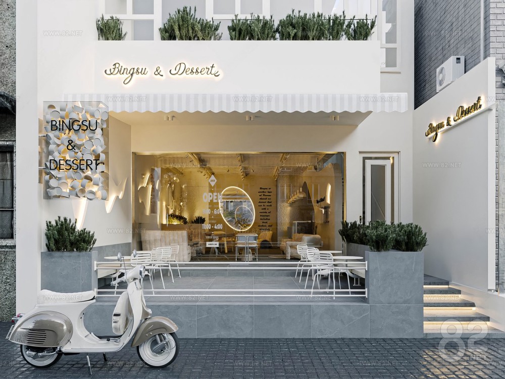 Cafe Cafe Sketchup Model | SketchUp(.skp) - 82Models
