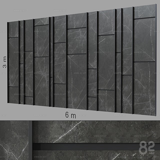 Affordable Luxury Style marble Wall | 3Ds Max(.max) - 82Models