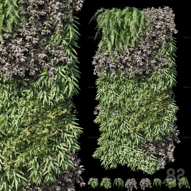 Simple creative plant wall | 3Ds Max(.max) - 82Models