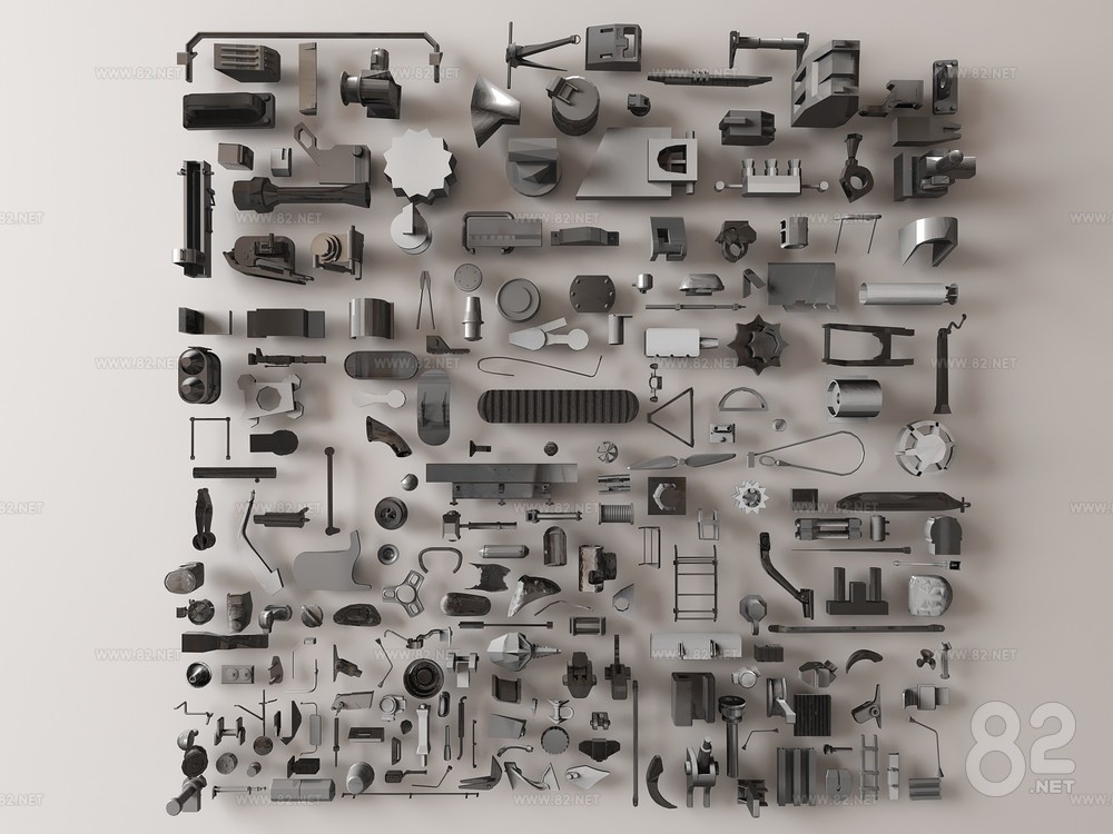 Mechanical hardware parts Sketchup Model | SketchUp(.skp) - 82Models
