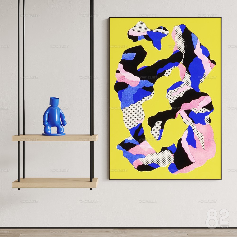Memphis Style Abstract Decorative Painting | 3Ds Max(.max) - 82Models