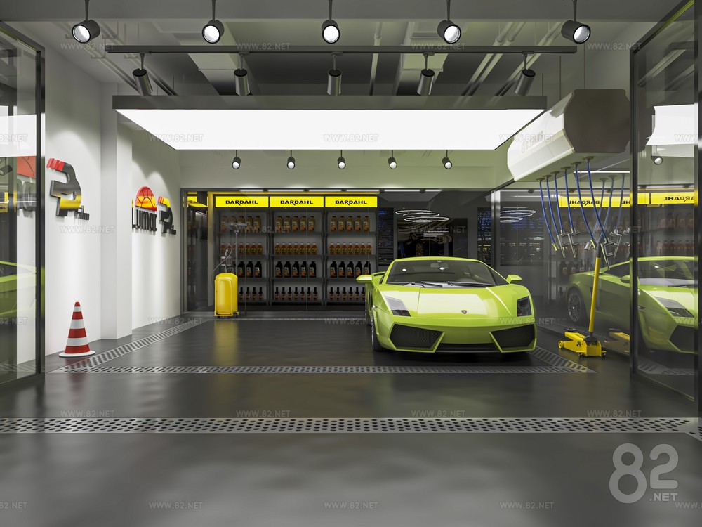 Auto Repair Shop Sketchup Model | SketchUp(.skp) - 82Models