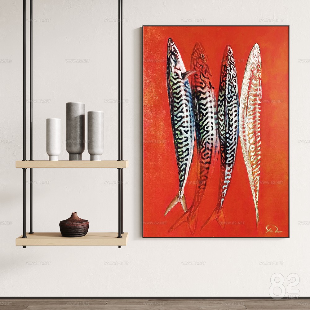 Quiet Wind Fish Decorative Painting | 3Ds Max(.max) - 82Models