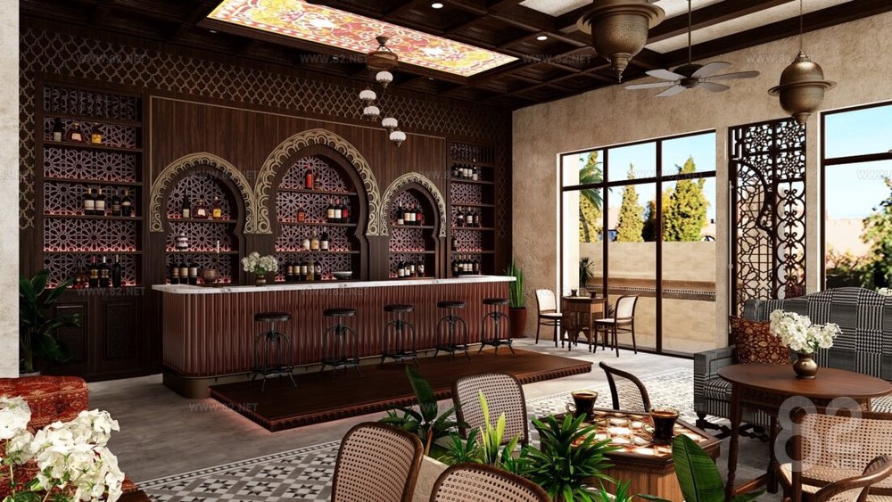 Classical Restaurant Bar | 3Ds Max(.max) - 82Models