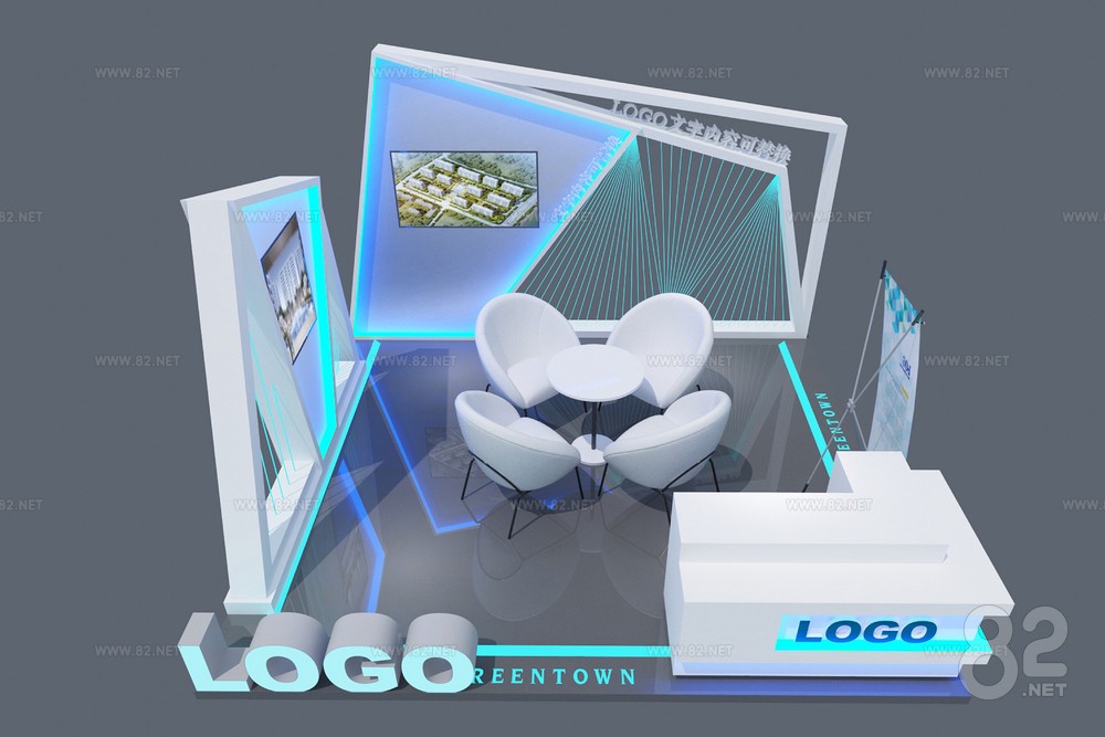 Modern Science and Technology Exhibition Hall Booth Free | 3Ds Max(.max ...