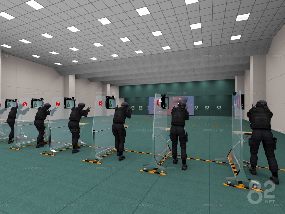 Public Security Shooting Room Shooting Range Sketchup Model | SketchUp ...