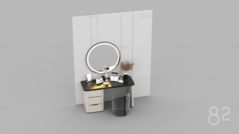 Modern Affordable Luxury Style Solid Wood Dressing Table Free | 3Ds Max ...