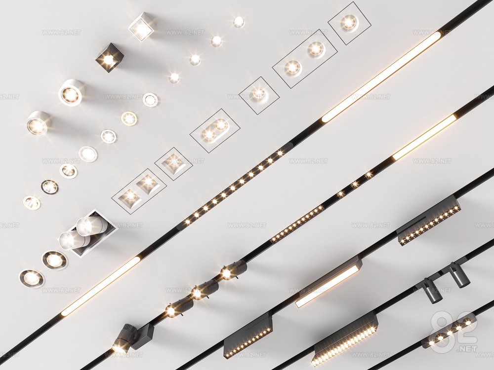 Downlight Track Light Magnetic Light | SketchUp(.skp) - 82Models